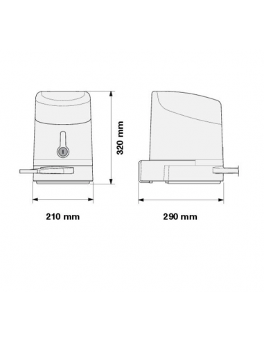 Moteur NICE HYKE - HK7224 en 24V (sans logique de commande)